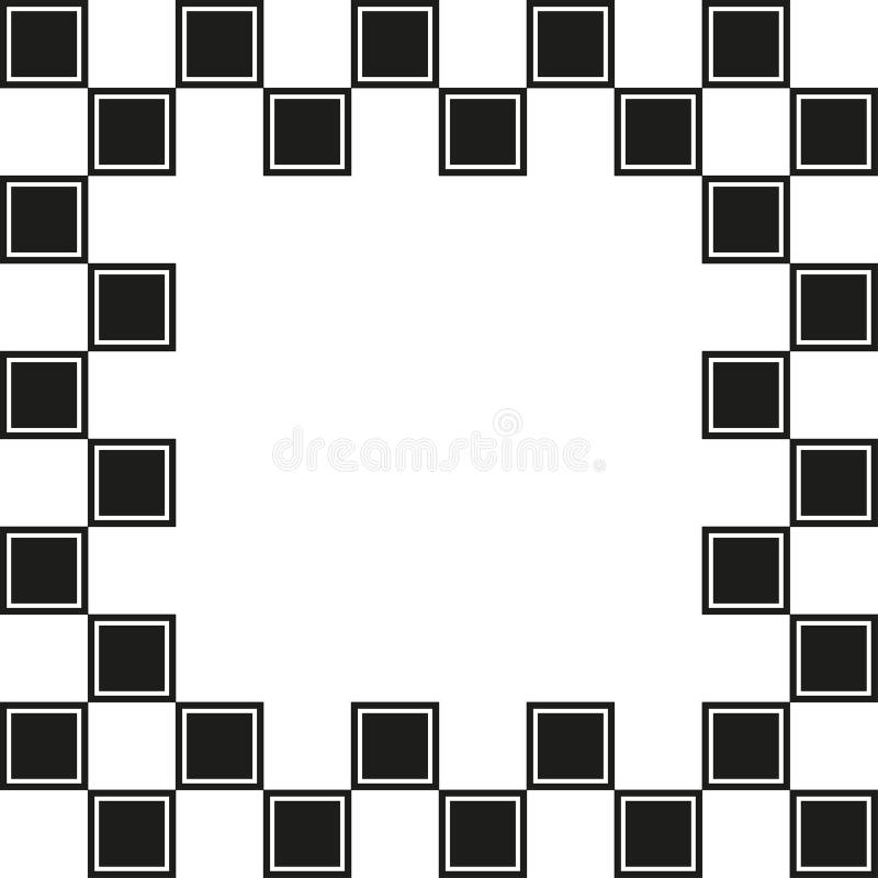 Geometric Square Frame. Abstract Border Design. Continuous Tile Pattern ...