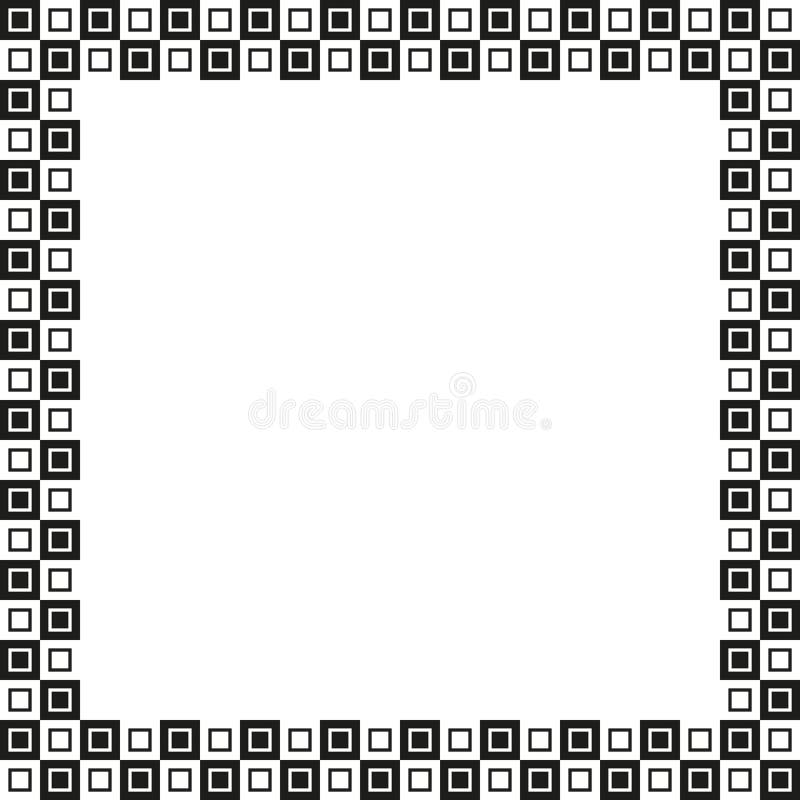 Geometric Square Frame. Black and White. Modern Minimal Border ...