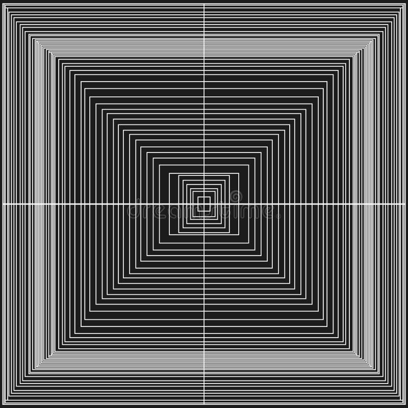 Geometric Square Pattern. Abstract Line Composition. Black White ...