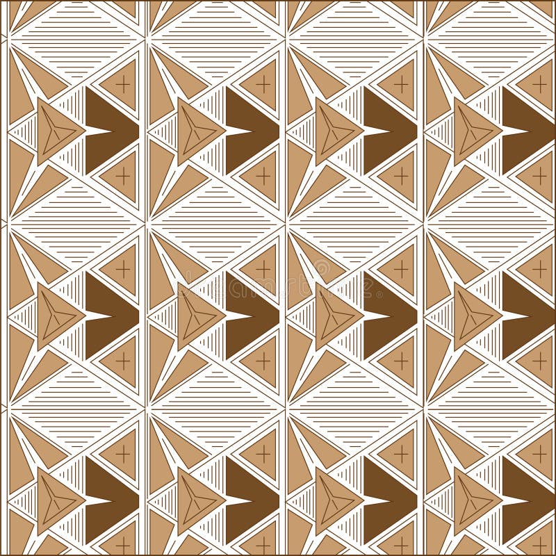 Geometric Square Pattern Brown Style Stock Vector - Illustration of ...