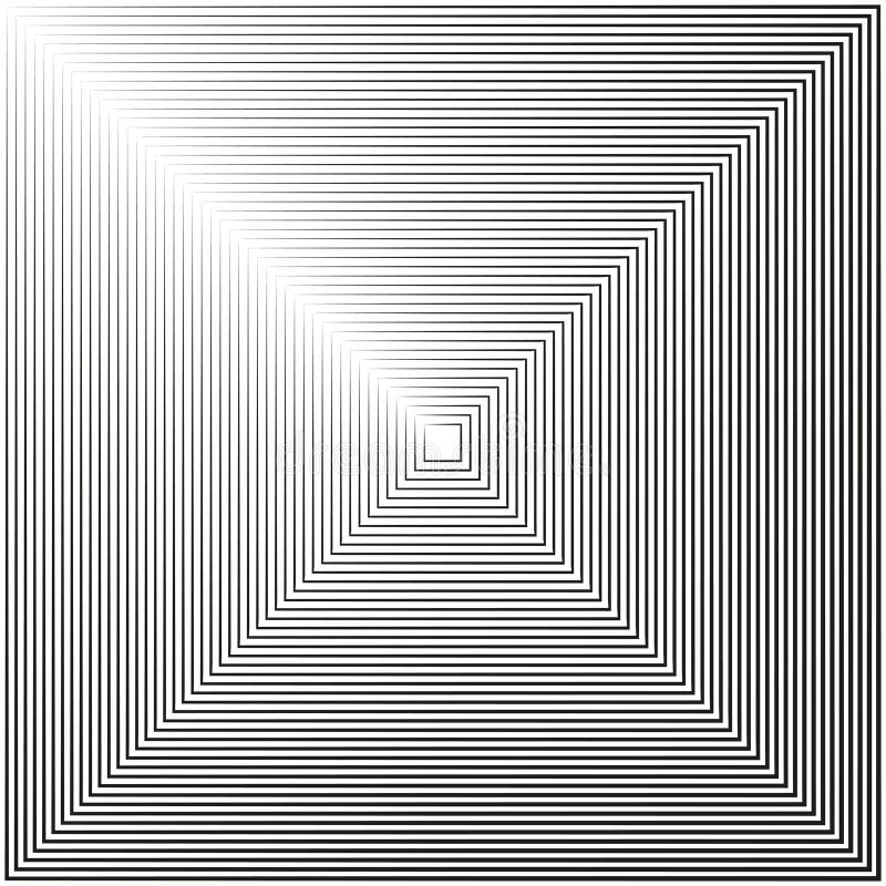 Geometric Square Pattern. Optical Illusion Lines. Abstract Perspective ...