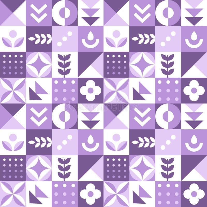 Geometric Square Pattern. Seamless Abstract Print with Simple Elements ...