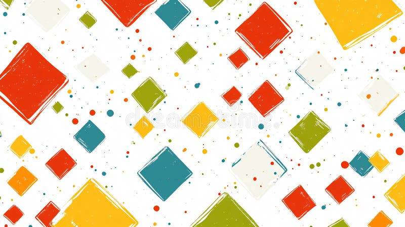 Geometric Square Pattern on White Background for Design Projects Stock ...