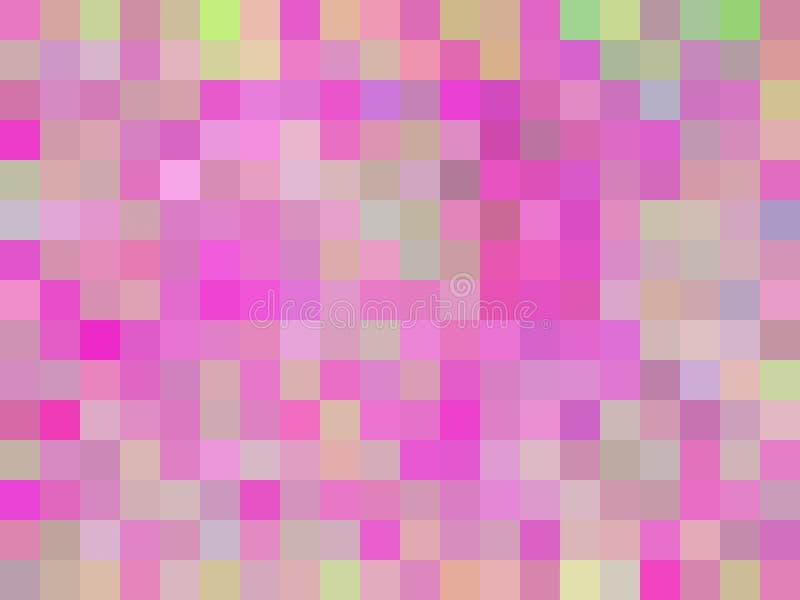 Geometric Square Pixel Pattern Abstract Background in Pink Blue Green ...