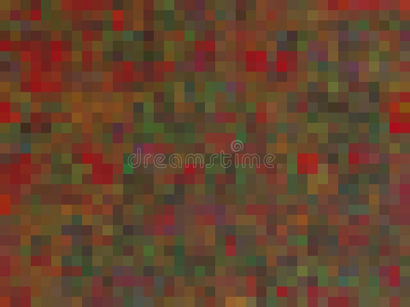 Geometric Square Pixel Pattern Abstract Background in Red Green Orange ...