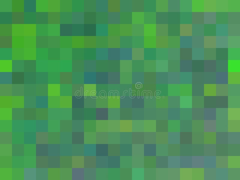 Geometric Square Pixel Pattern Abstract in Green and Blue Stock ...