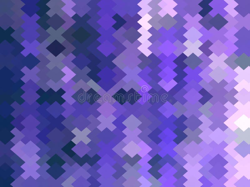 Geometric Square Pixel Pattern Abstract in Purple Stock Illustration ...