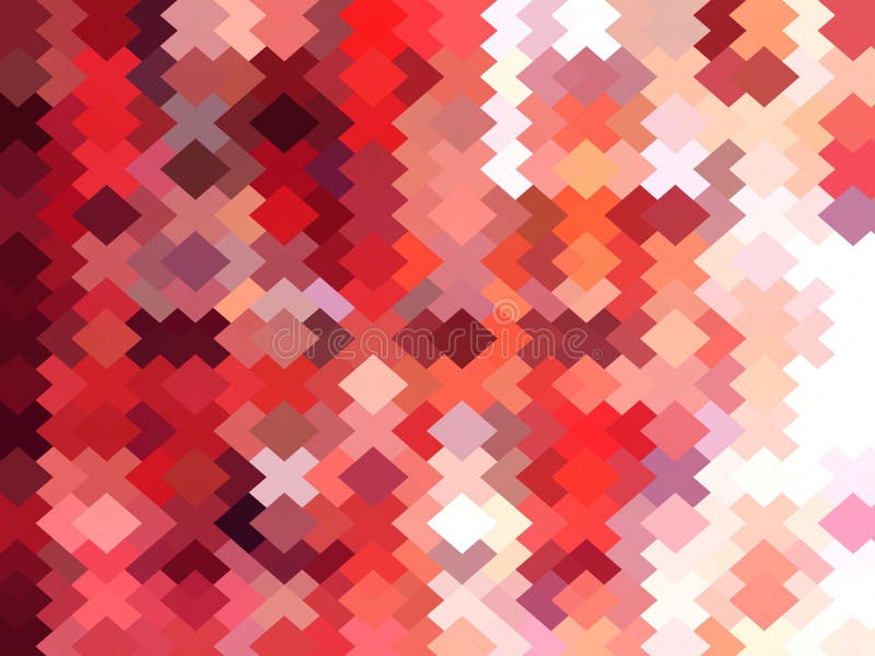 Geometric Square Pixel Pattern Abstract in Red and Brown Stock Image ...