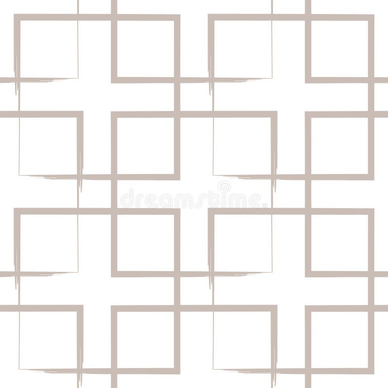 Geometric Square Seamless Pattern. Quadrate Brush Wrapping Texture ...