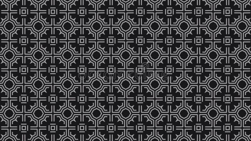 Geometric Square Tiles Pattern Mostly in the Shade of Black. Panning ...