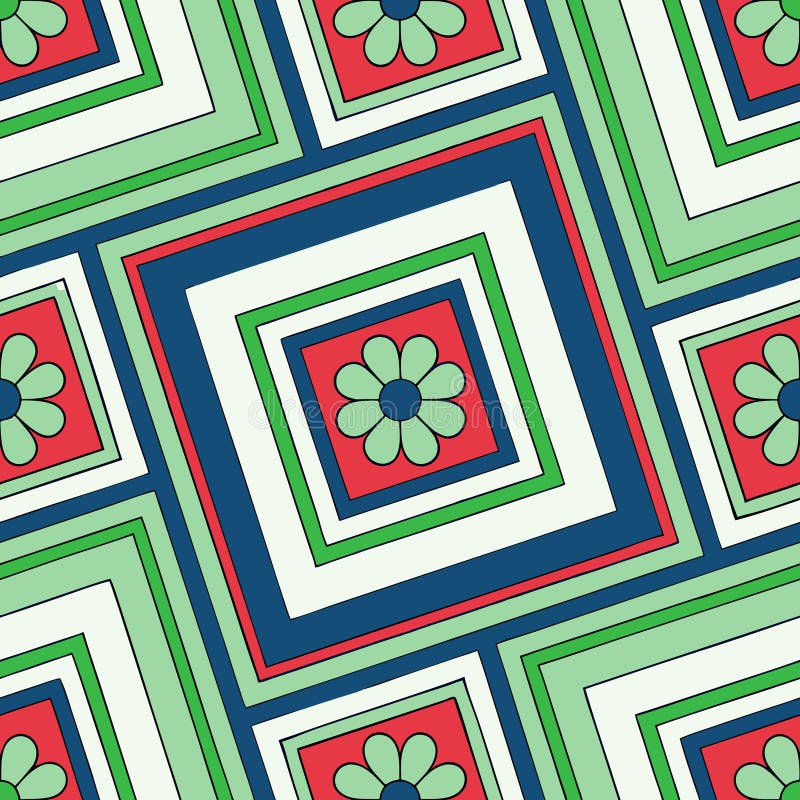 Geometric Square Wallpaper Texture Vector Illustrationseamless Pattern ...