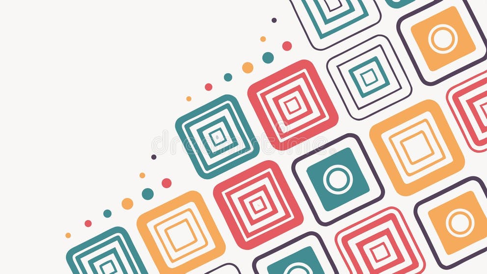 Geometric Squares: Abstract Patterns in Perspective. Vector Design ...
