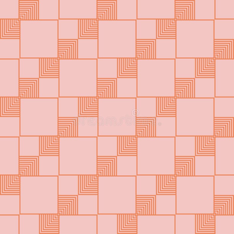 Geometric Squares Pattern. Vector Abstract Seamless Texture with Lines ...