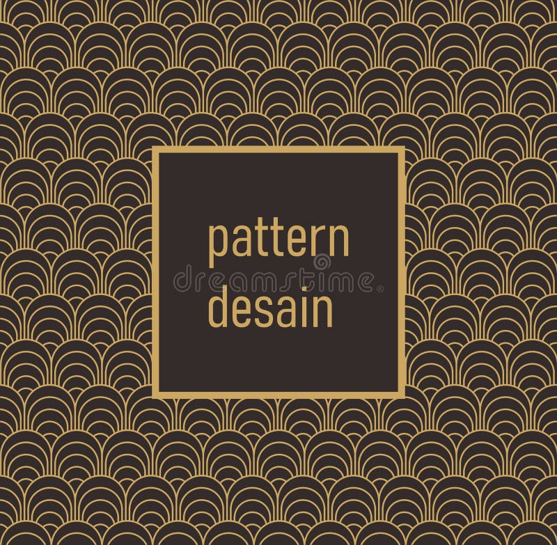 Geometric Squares Seamless Pattern with Wave Gold Design Cdr33 Stock ...