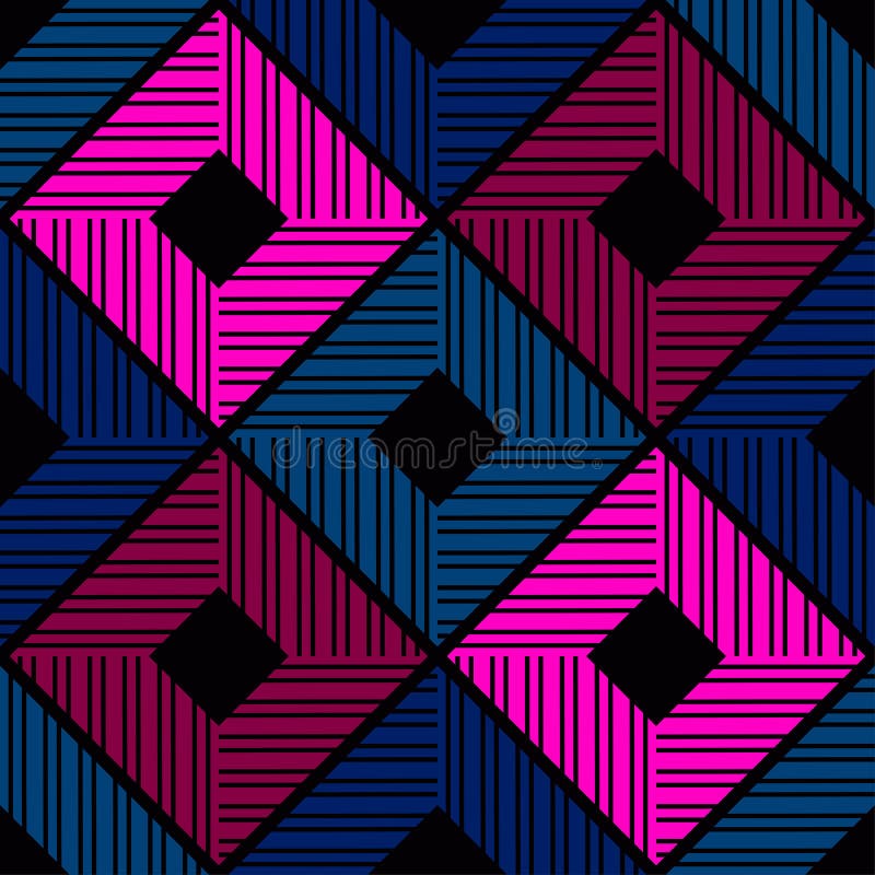 Geometric Squares of Straight Lines. Seamless Pattern. Simple Design ...