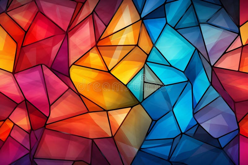 Geometric Stained Glass Patterns in a Public Library Educational ...