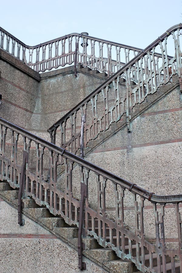 Geometric Stair and Railings Stock Image - Image of criss, ascend: 666761