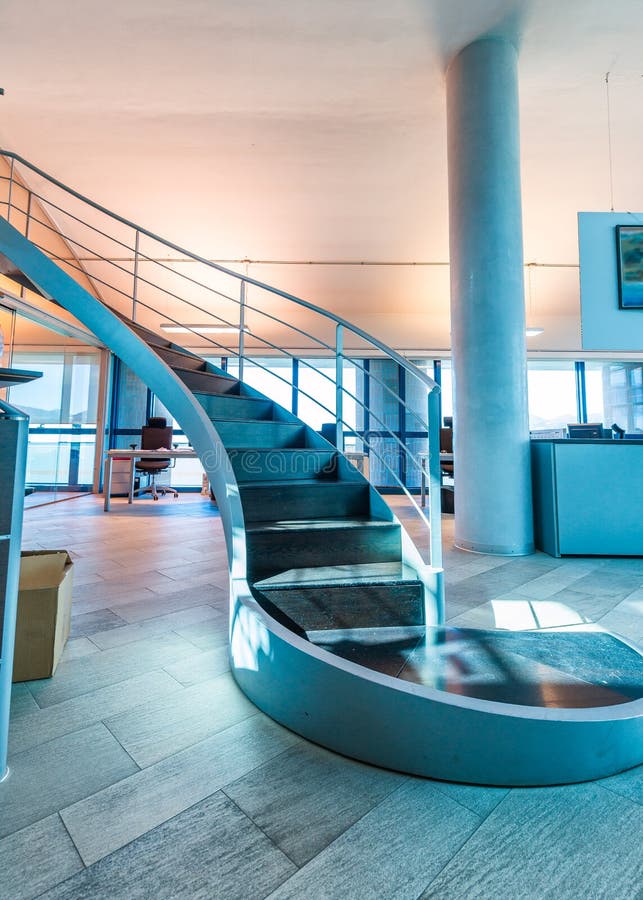 Modern Staircase In Office Building Stock Photo - Image of stairs ...