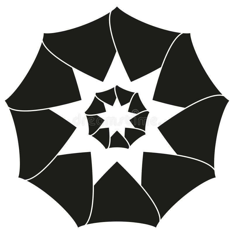 Geometric Star Design. Abstract Vector Symbol. Black Sharp Shape ...