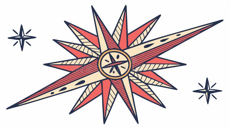 Geometric Star with Dynamic Swirling Line Pattern Vector Design ...