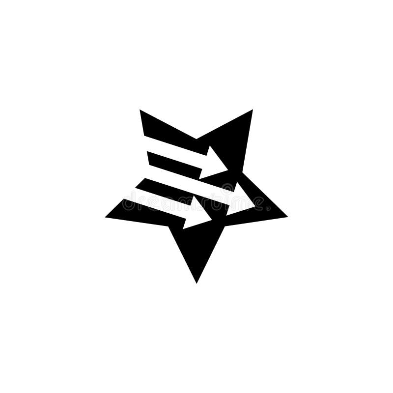 Geometric Star Movement Arrow Simple Logo Vector Stock Vector ...