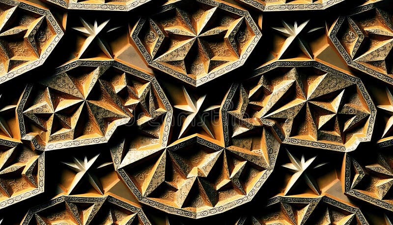 Geometric Star Pattern, Abstract Design and Decorative Surface Texture Generative AI Stock ...