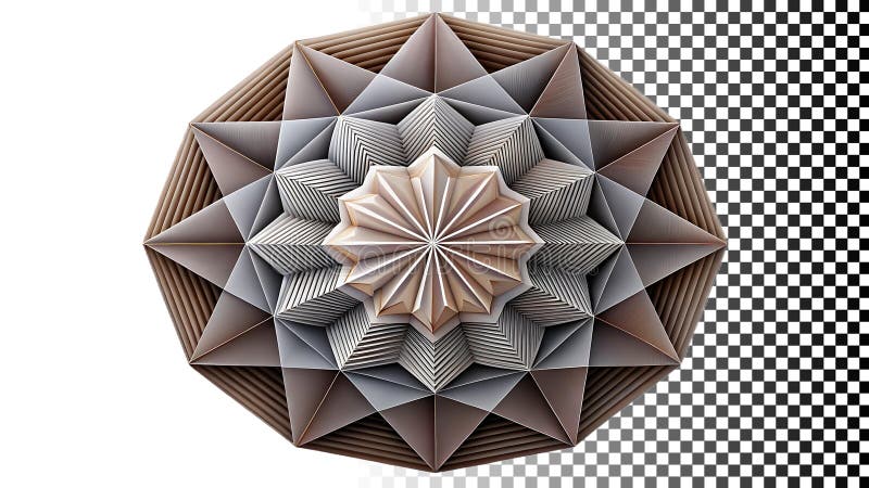 Geometric Star Pattern Design, 3D Abstract Shape, Modern Decorative ...