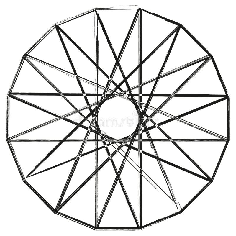 Geometric Star Shape. Abstract Vector Pattern. Black Star Design ...