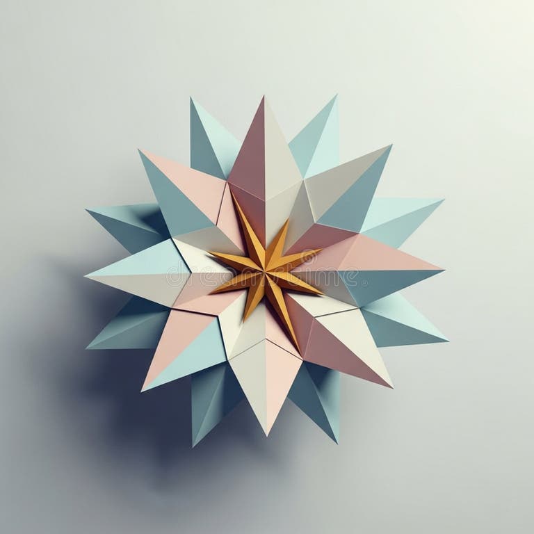 Geometric Star Shaped Structure Stock Illustrations – 953 Geometric ...