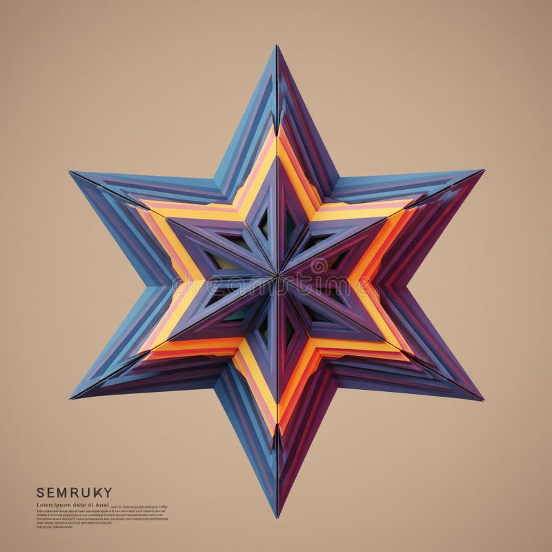 Geometric Star Shaped Structure Stock Illustrations – 953 Geometric ...