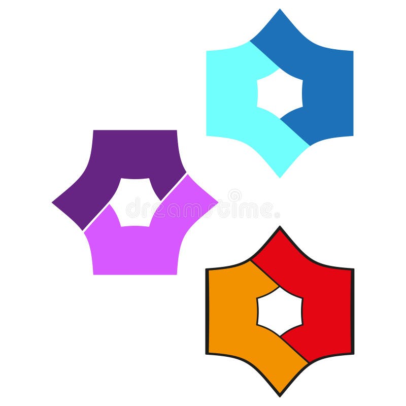 Colorful polygon stock illustration. Illustration of simple - 57137060