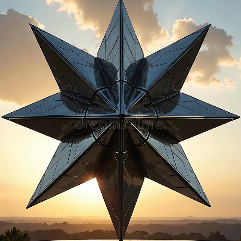 Complex Star Shaped Metallic Framework Stock Illustrations – 1 Complex ...