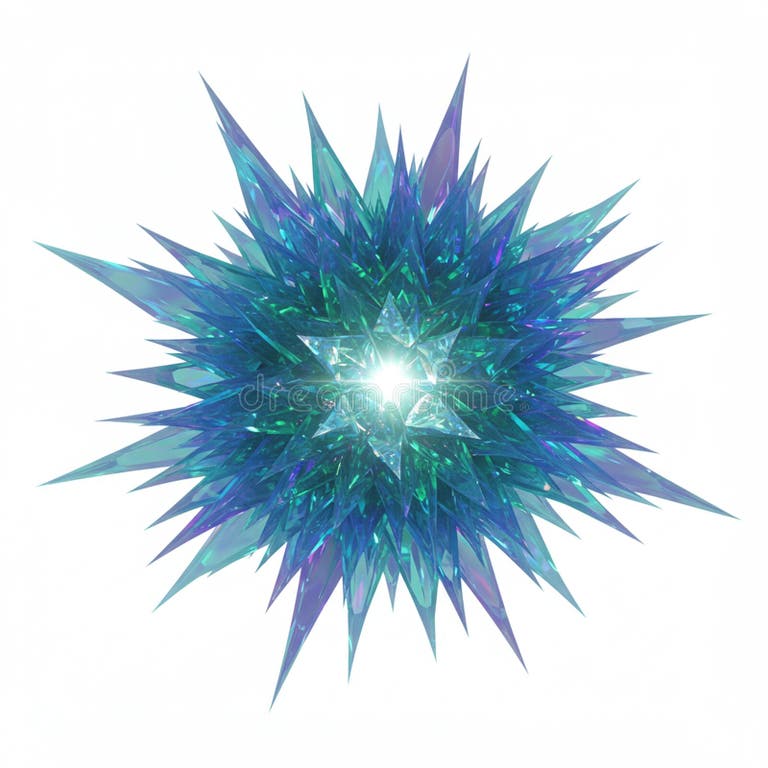 A Geometric, Starburst Design with Sharp, Elongated Spikes Radiating ...