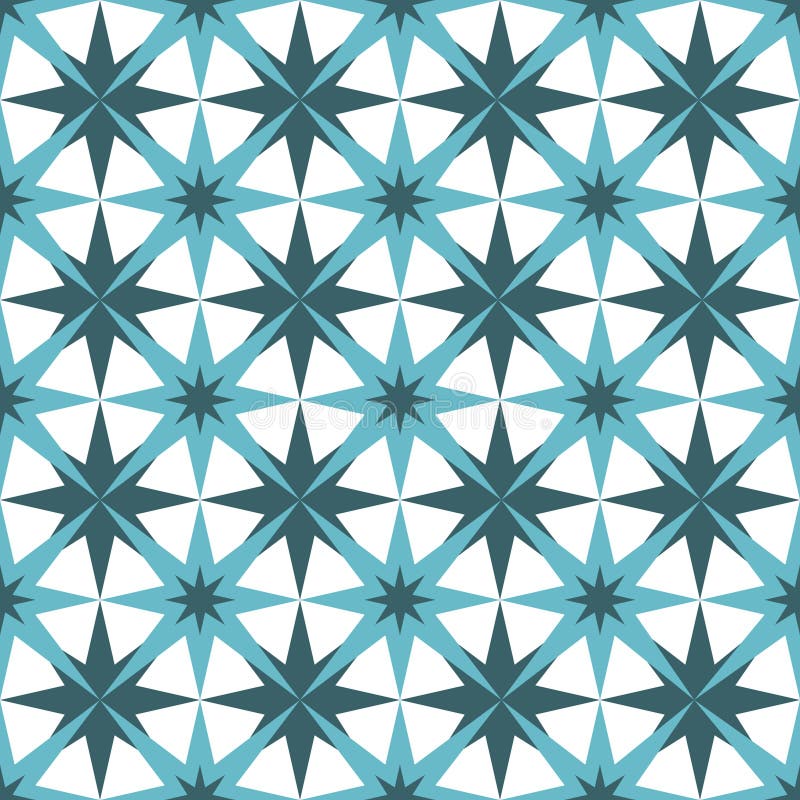 Geometric Stars Vector Pattern Stock Illustration - Illustration of ...