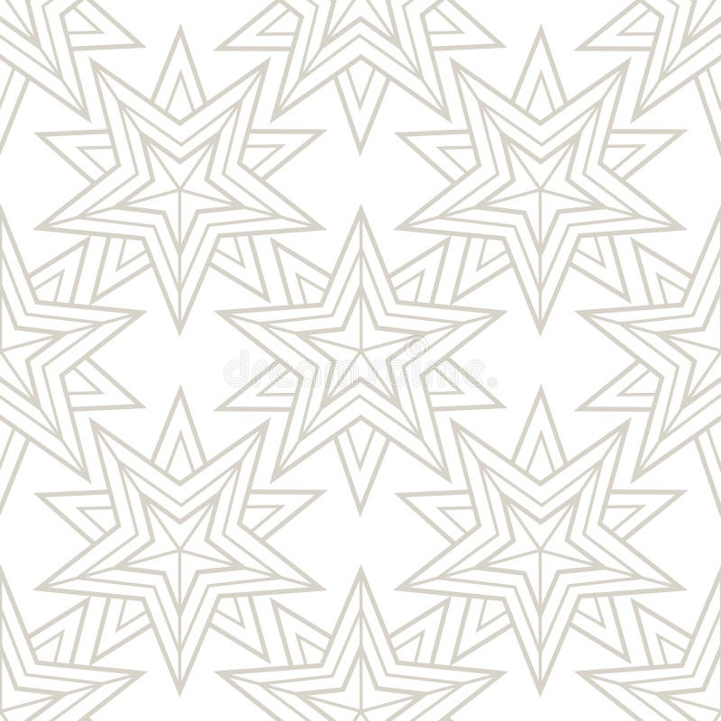 Geometric Stars, Vector Seamless Pattern Stock Vector - Illustration of ...