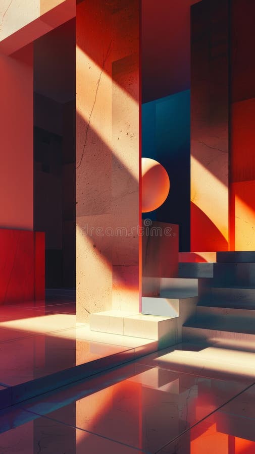 A Geometric Still Life with a Focus on Negative Space and Simplistic ...