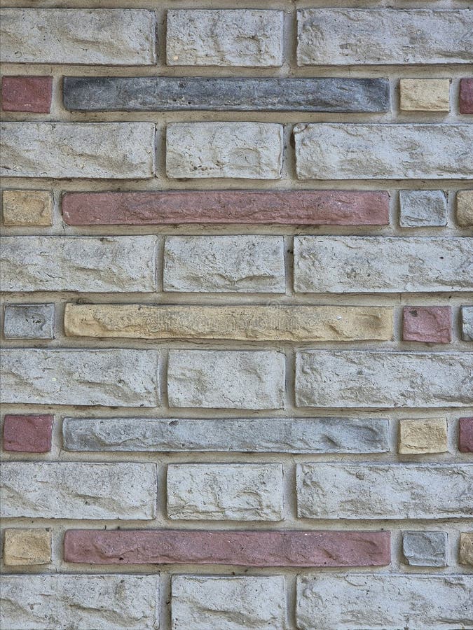 Geometric Stone Coating on a Wall Stock Image - Image of brick, texture ...
