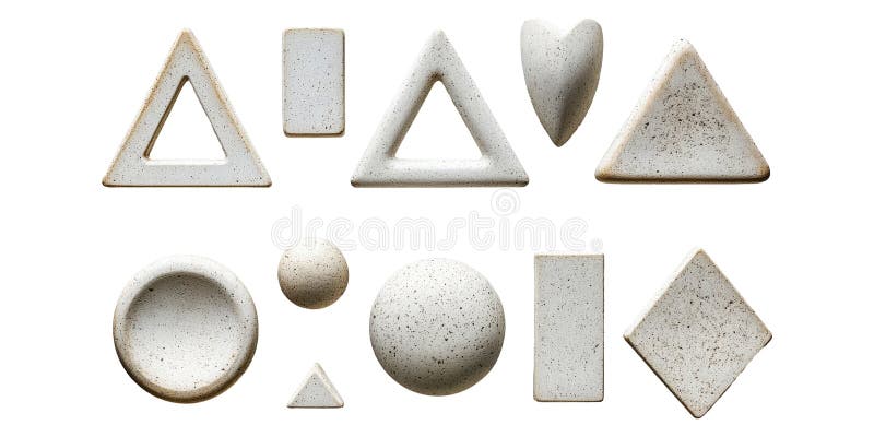 Geometric Stone Shapes Collection. Abstract Design Elements for Art and ...