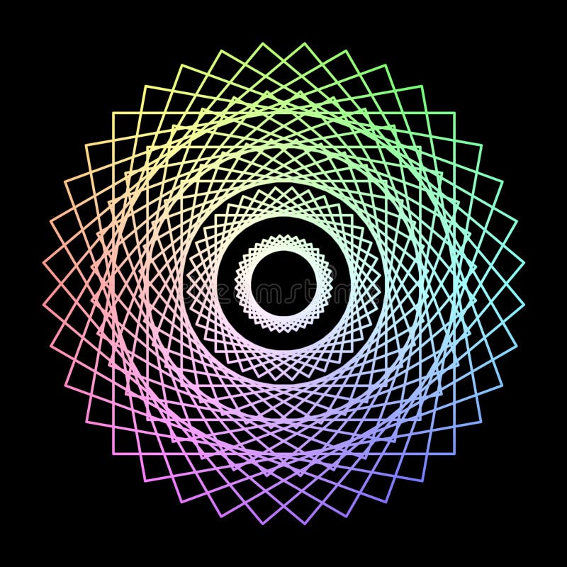 Geometric String Art Vector Illustration Stock Illustration ...