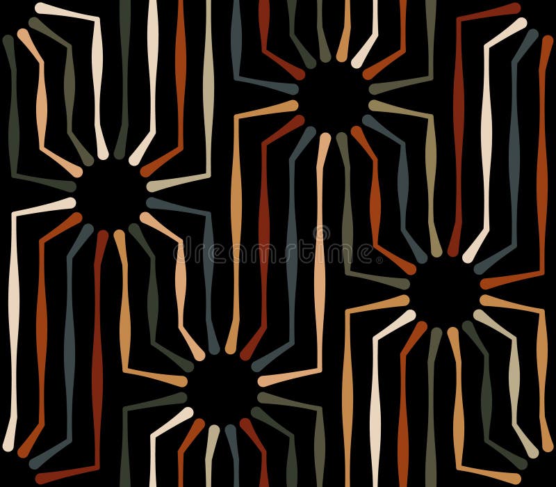 Geometric Striped Pattern with an Intricate Grid of Thin Multicolored ...