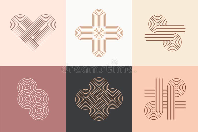Geometric Stripy Pattern, Vector Line Art Shape. Geometric Linear ...