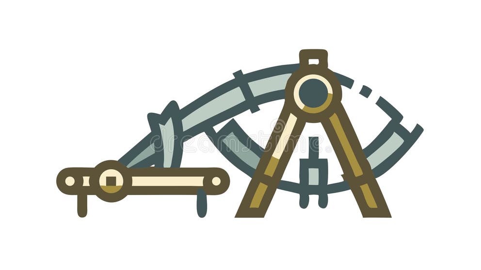 Geometric Structure with Compass, for Strategic Planning. Vector Design ...