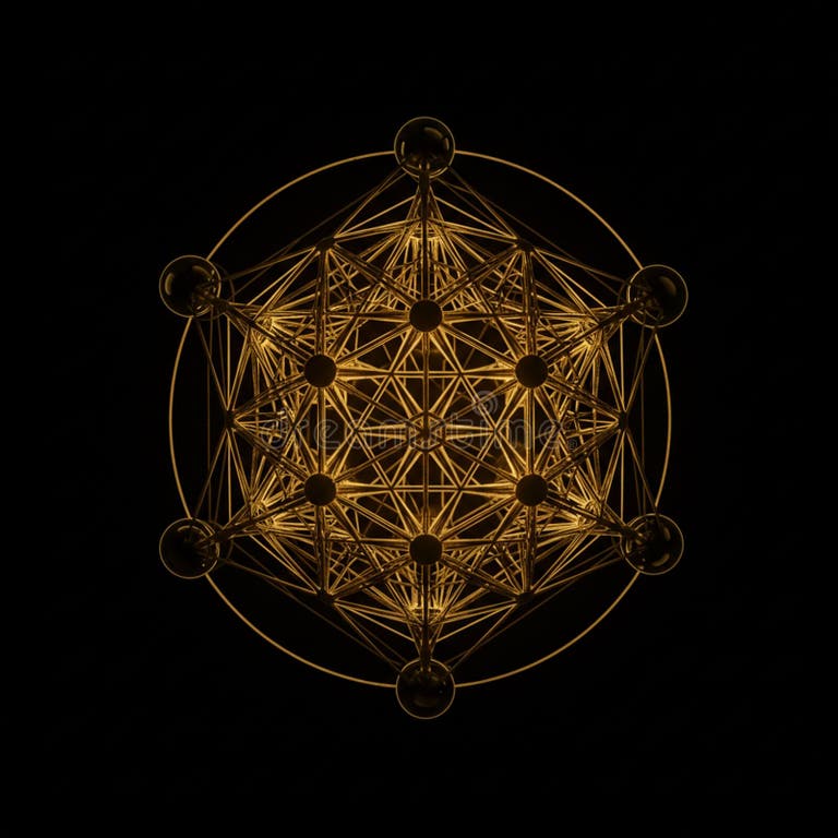 A Geometric Structure Featuring a Complex, Interconnected Design ...