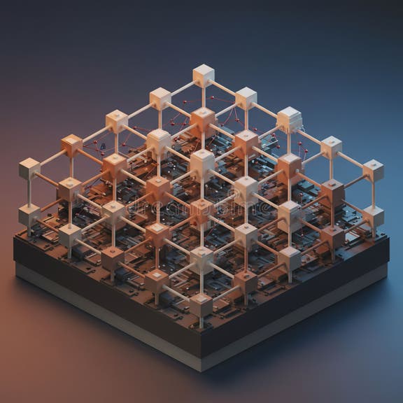 A Geometric Structure Featuring a 3D Lattice of Interconnected Cubes on ...