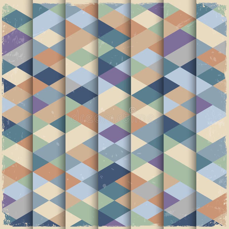 Geometric Structure in Grunge Style Stock Vector - Illustration of ...