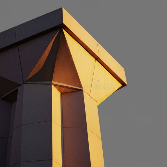 Geometric Structure with Modern Architectural Design. Features Large ...