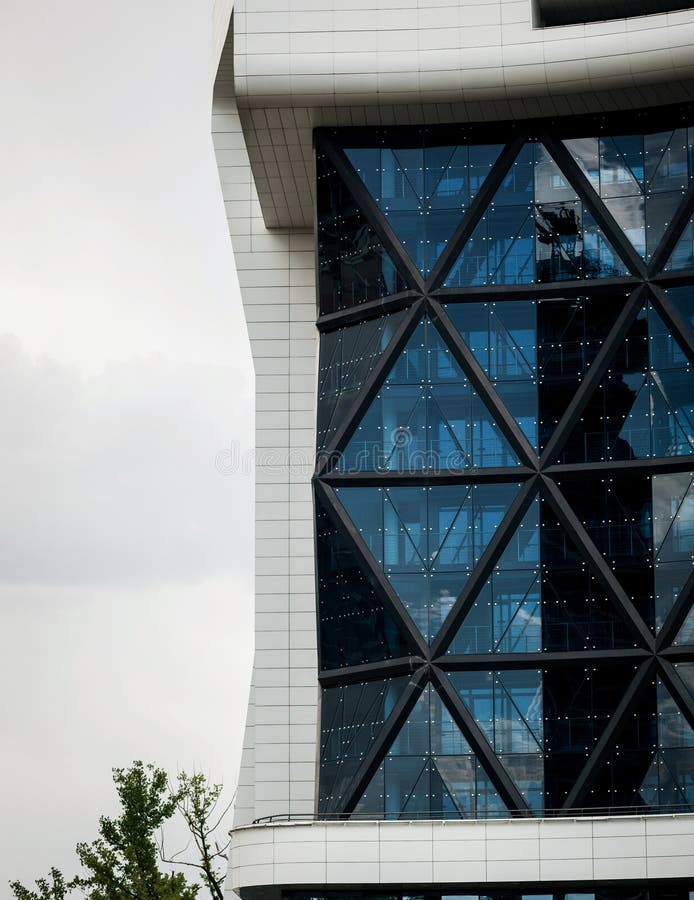 Geometric Structure Office Building Editorial Stock Photo - Image of ...