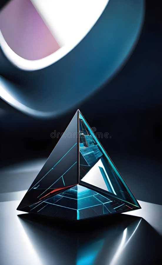 Triangular Object with a Futuristic Design Embedded Stock Illustration ...