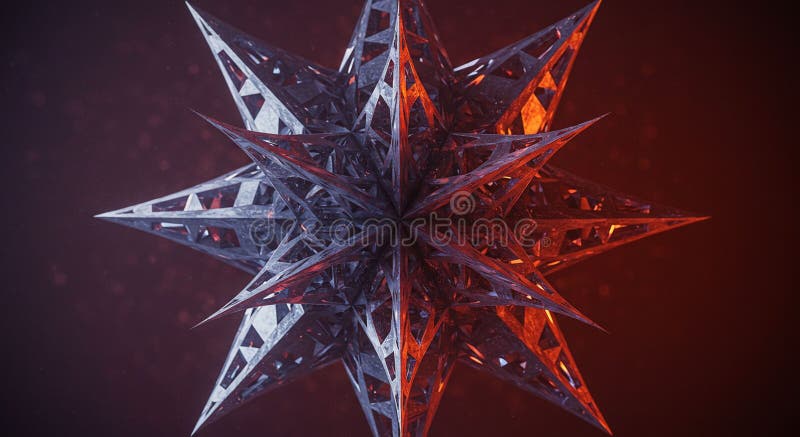 Geometric Structure Resembling a Polyhedral Star, Composed of ...