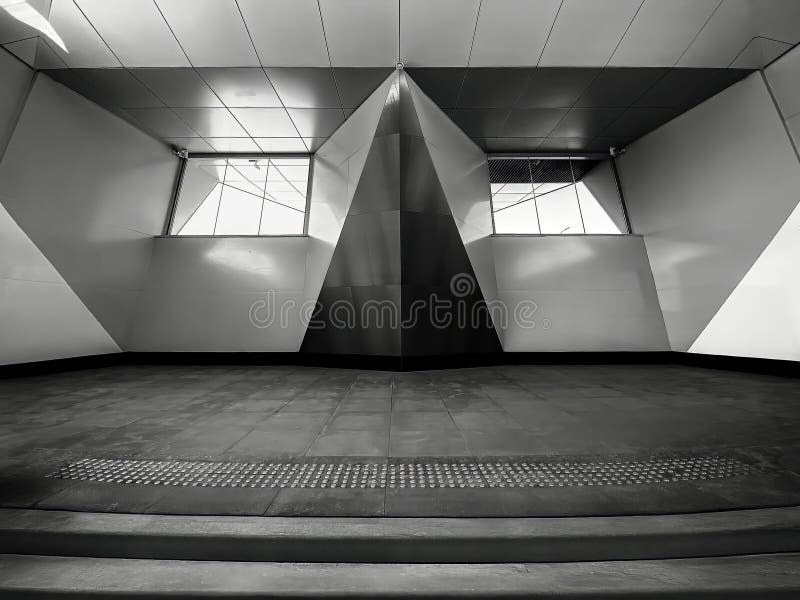 Geometric Structure of a Subway Station Stock Photo - Image of metro ...